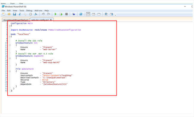 Azure Virtual Machine With PowerShell And Desired State Configuration