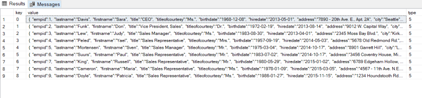 Basics Of Working With JSON In SQL Server