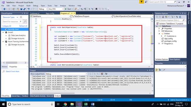 Batch Table Operations - Understanding Table Storage - Part Five