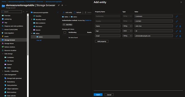 Best Practices for Azure Table Storage
