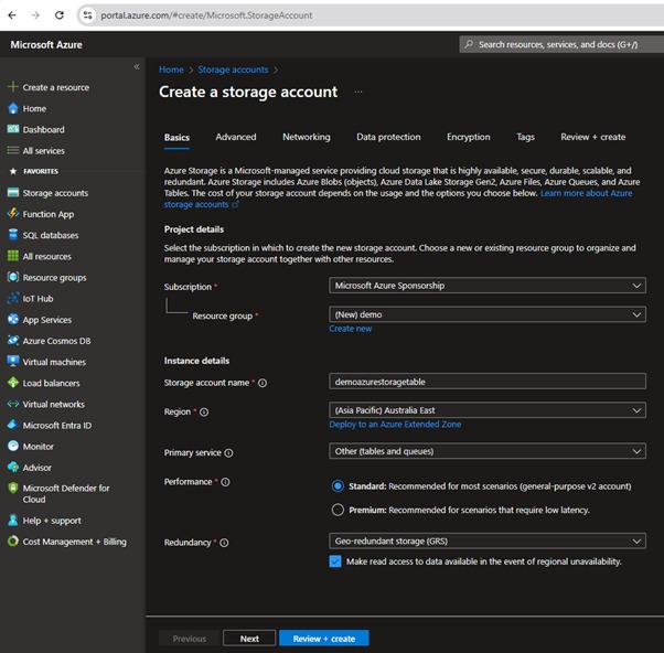 Best Practices for Azure Table Storage