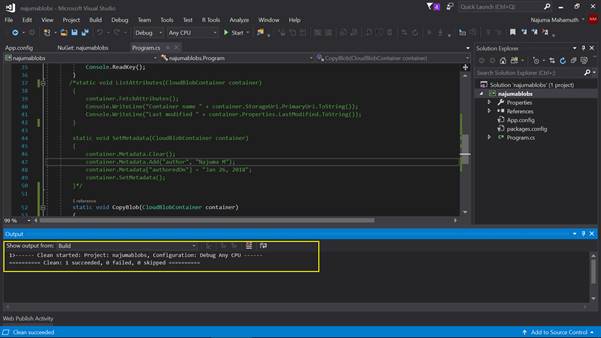 Blob Operations On Azure Storage - Part Four