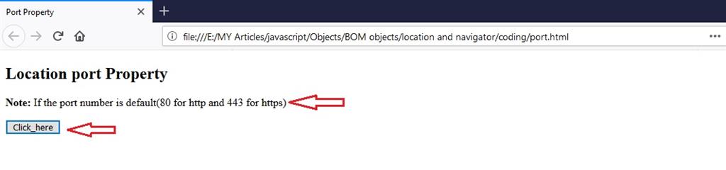 BOM Location Object In JavaScript