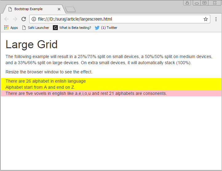 Bootstrap Grid System Bootstrap Grid System