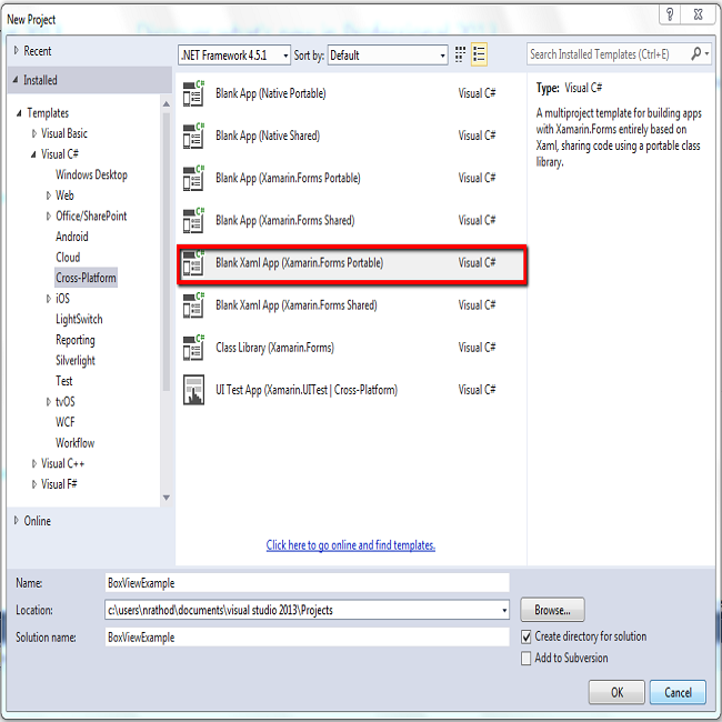 BoxView In Xamarin Cross Platform With Example