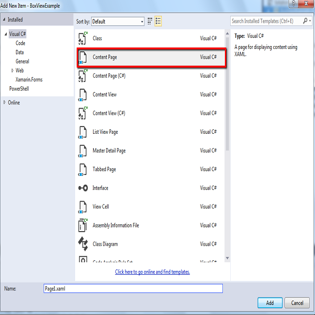 BoxView In Xamarin Cross Platform With Example