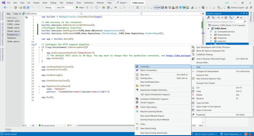 Build a CRUD App in .NET 8 MVC Using Dapper and Repository Pattern