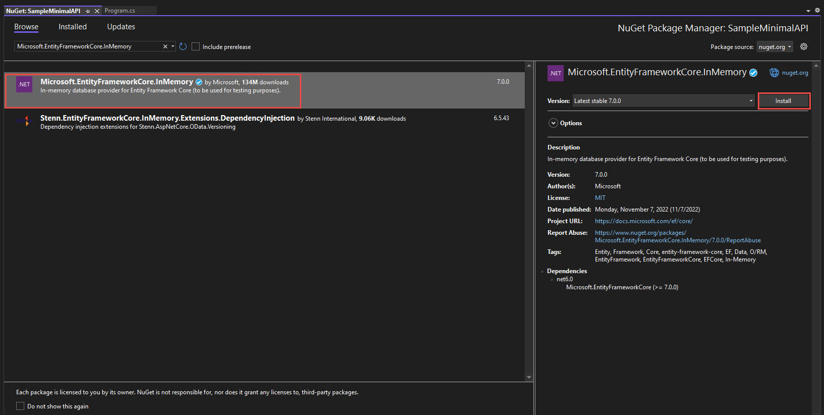 Build Minimal Apis In Net 7 Using Entity Framework Core 7