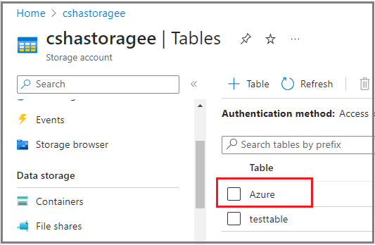Build Your First Azure Storage Table