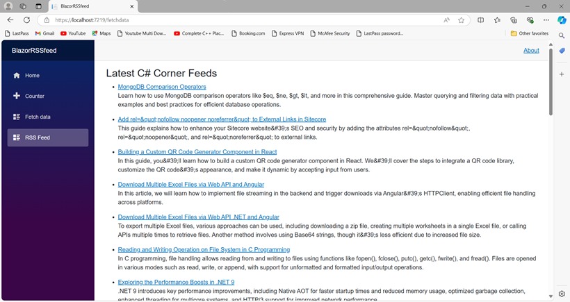 Building a Blazor Server App to Fetch RSS Feeds Using .NET Core