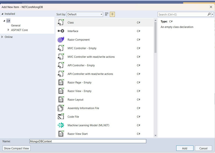 Building CRUD Operations in .NET Core 8 with MongoDB