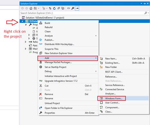 Building Windows Forms Data Driven App Using UltraGrid
