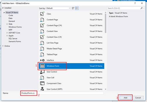 Building Windows Forms Data Driven App Using UltraGrid