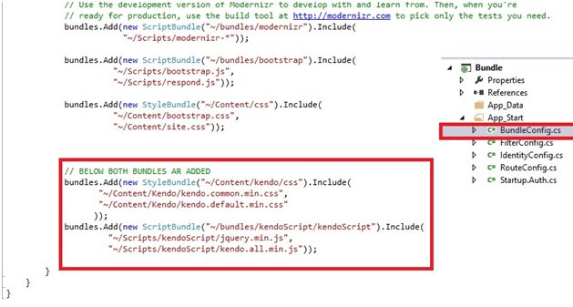 Bundling Using Kendo UI In ASP.NET MVC 5: Part 18
