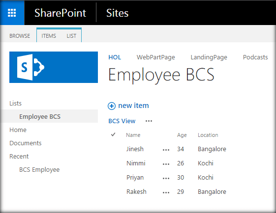 Business Connectivity Services Using Designer In SharePoint 2016