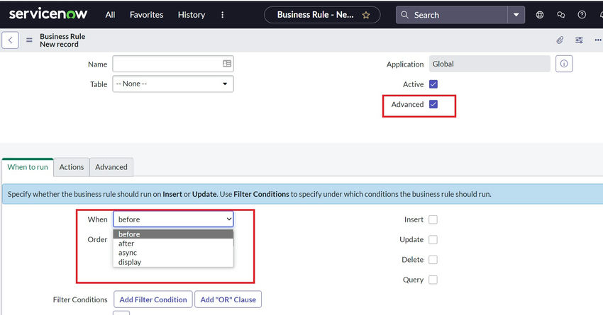 Business Rules in ServiceNow and Its Automation Potentials
