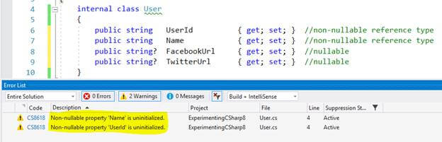 C# 8.0 - Experimenting With Non-Nullable Reference Type Using Visual Studio 2017