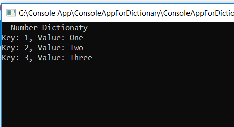C# Dictionary