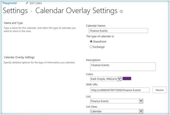 Calendar Overlays In Sharepoint 2013 And Sharepoint Online Office 365 