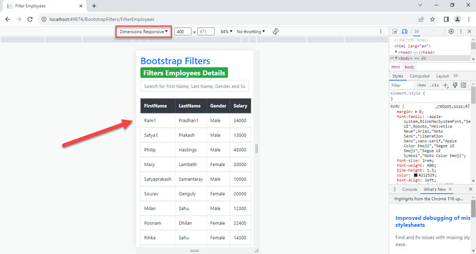 Call Web Api In Net And Filter Data Using Bootstrap Filters With Less Code 3102