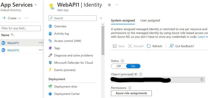 Calling Web Api To Web Api Without User Interaction By Using Azure Managed Identity