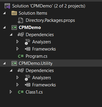 Central Package Management (CPM) in .NET Core