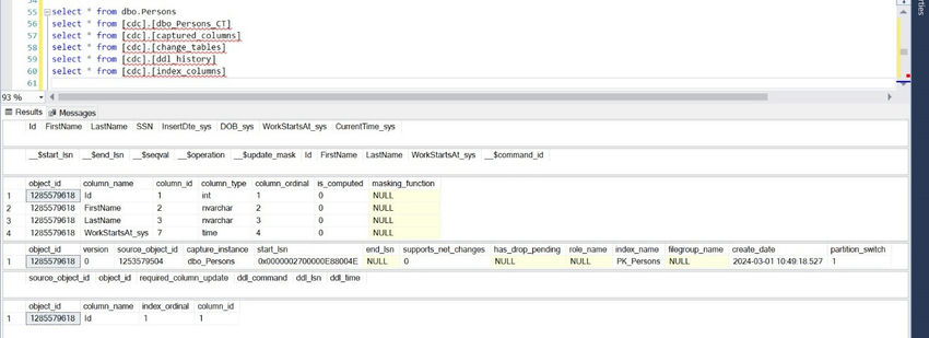 Change Data Capture - CDC with SQL server