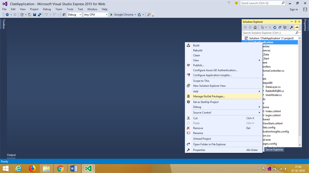 Chat Application With ASP.NET MVC Using RabbitMQ