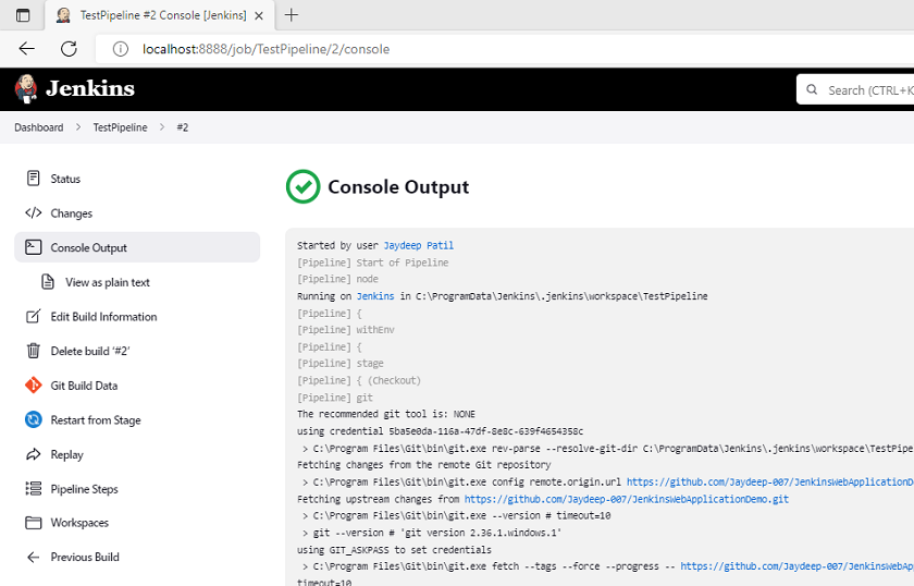 Cicd Pipeline Using Jenkins And Github For Net Core Web Application 1895
