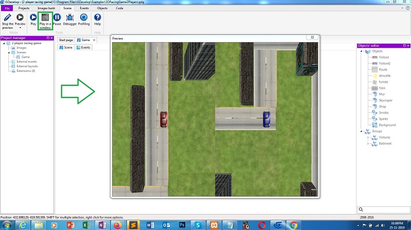 Build a City Race 3D Game using GDevelop
