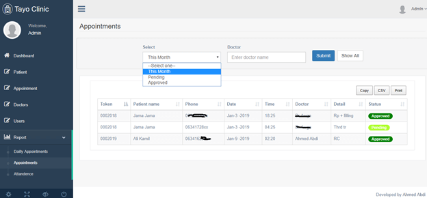 Clinic Management Project Using ASP.NET MVC 5