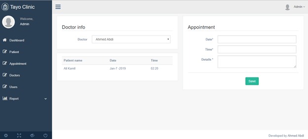 Clinic Management Project Using ASP.NET MVC 5