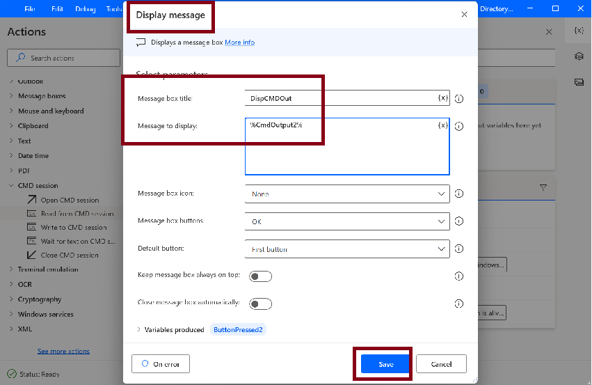 Cmd Session Action In Desktop Flow Using Microsoft Power Automate