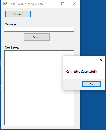 Communication Between WinForm Application And React JS Application Using SignalR