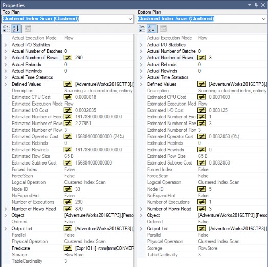 Comparing Execution Plans In SQL Server