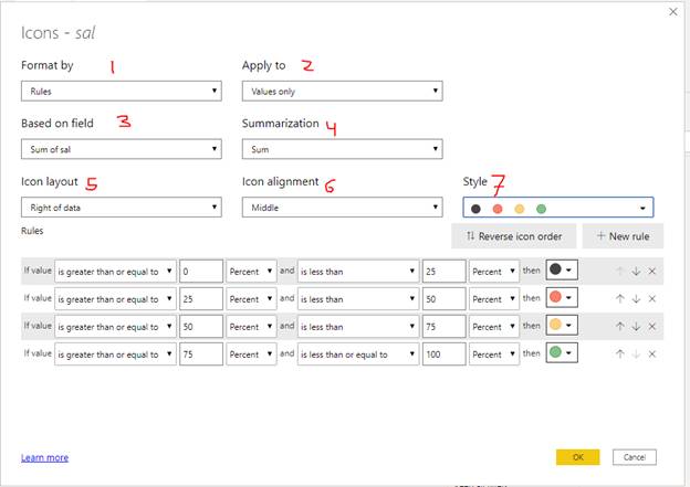 Conditional Formatting By Icons In Power BI
