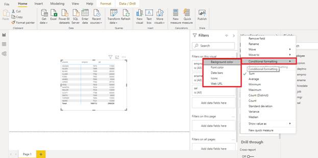 Conditional Formatting With Background Color Of Cell In Power BI