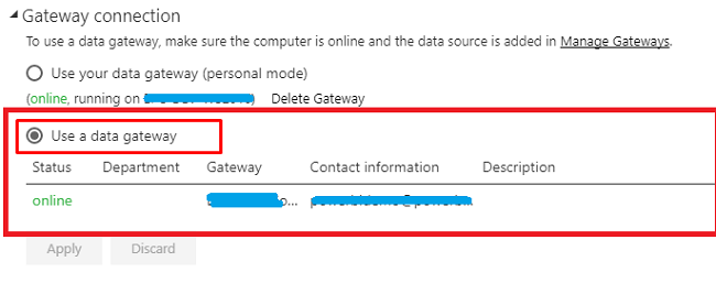 Configure Data Gateway With SQL Server Database Using Recommended Or Enterprise Mode
