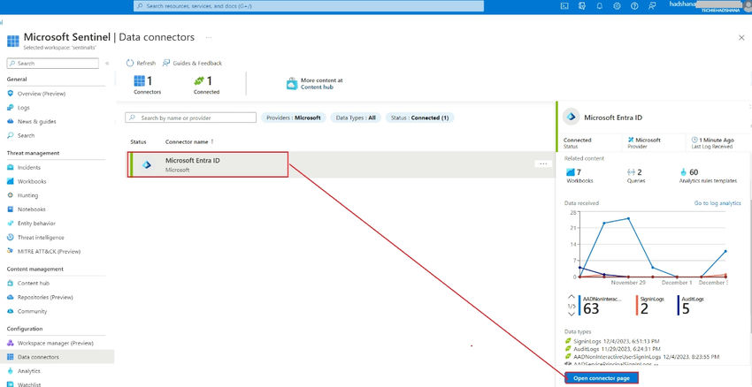 Configuring Data Connector And Producing Activity Data In Microsoft