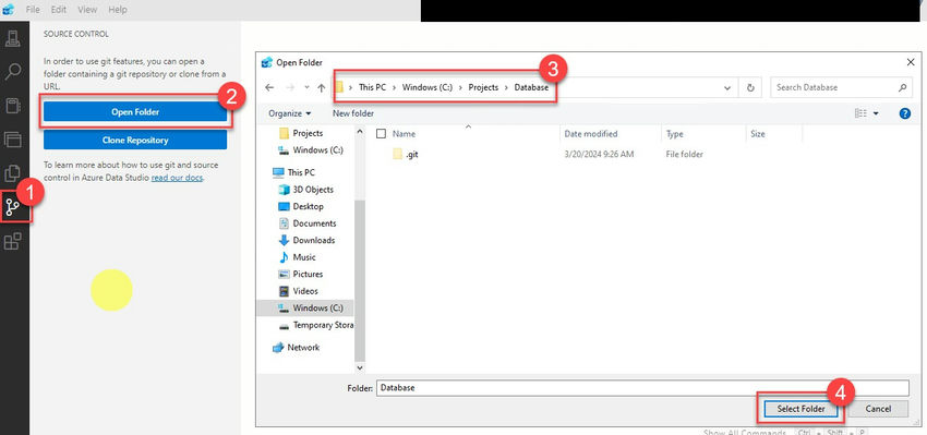 Configuring Git in Azure Data Studio for SQL & Synapse Pools