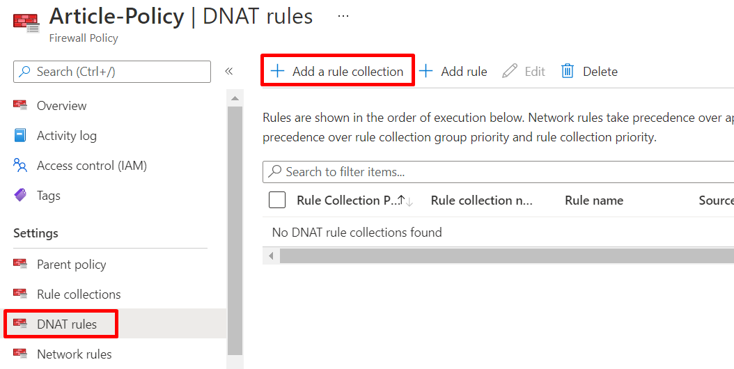 Configuring The DNAT Rules In Azure Firewall Configuring The DNAT Rules In Azure Firewall