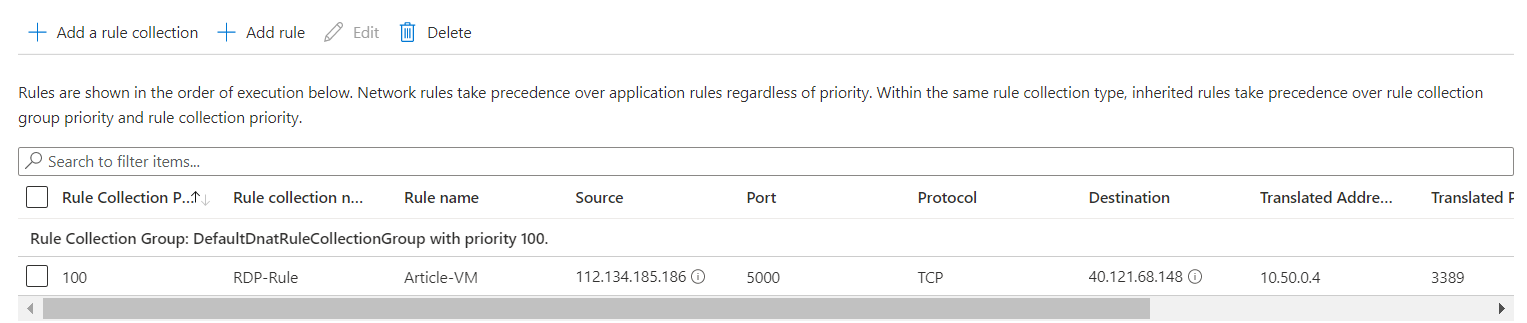 Configuring The DNAT Rules In Azure Firewall Configuring The DNAT Rules In Azure Firewall
