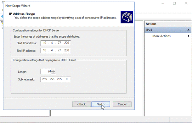 Configure DHCP Scopes In Windows Server 2016