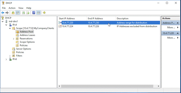 Configure DHCP Scopes In Windows Server 2016