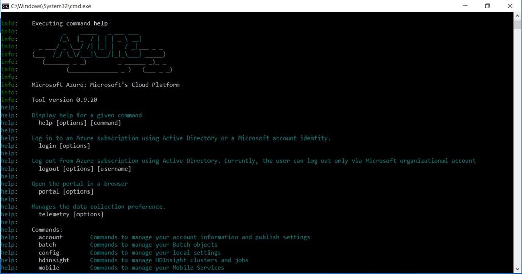 Connect To An Azure Subscription From The Azure Command Line Interface Azure Cli In Windows