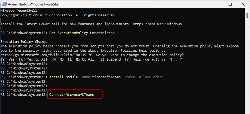 Connect To Microsoft Teams And Create A Team With Powershell 0663