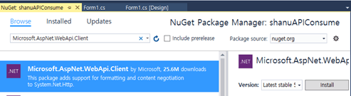 Consume Web API In Winform For File Handling