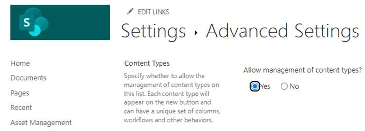 Content Types In SharePoint Online
