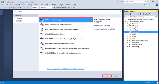 Controllers In ASP.NET MVC Applications