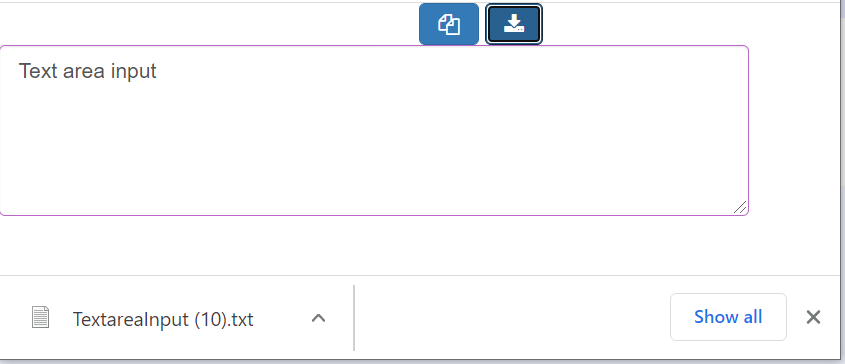 Copy And Download Value From Textarea Using Javascript